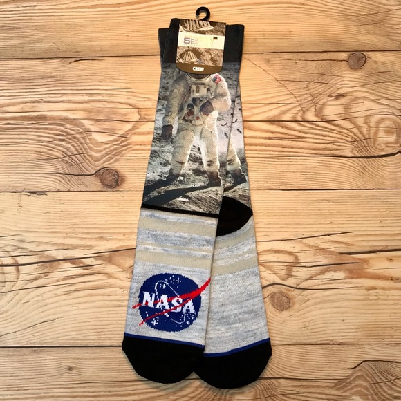 Bioworld | Underwear & Socks | Nasa Space Graphic Print Astronaut Crew Socks | Poshmark